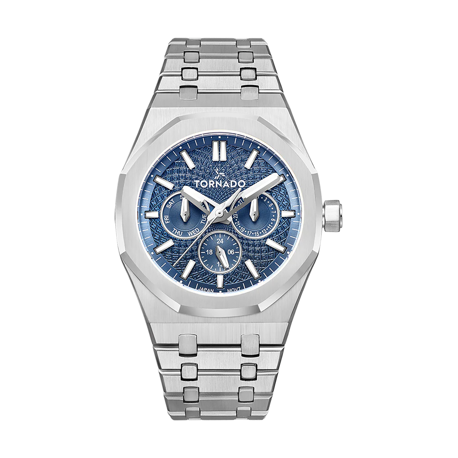Buy Aurora Nova Multi Function Watch Blue Silver - T23104-SBSL, Shop ...
