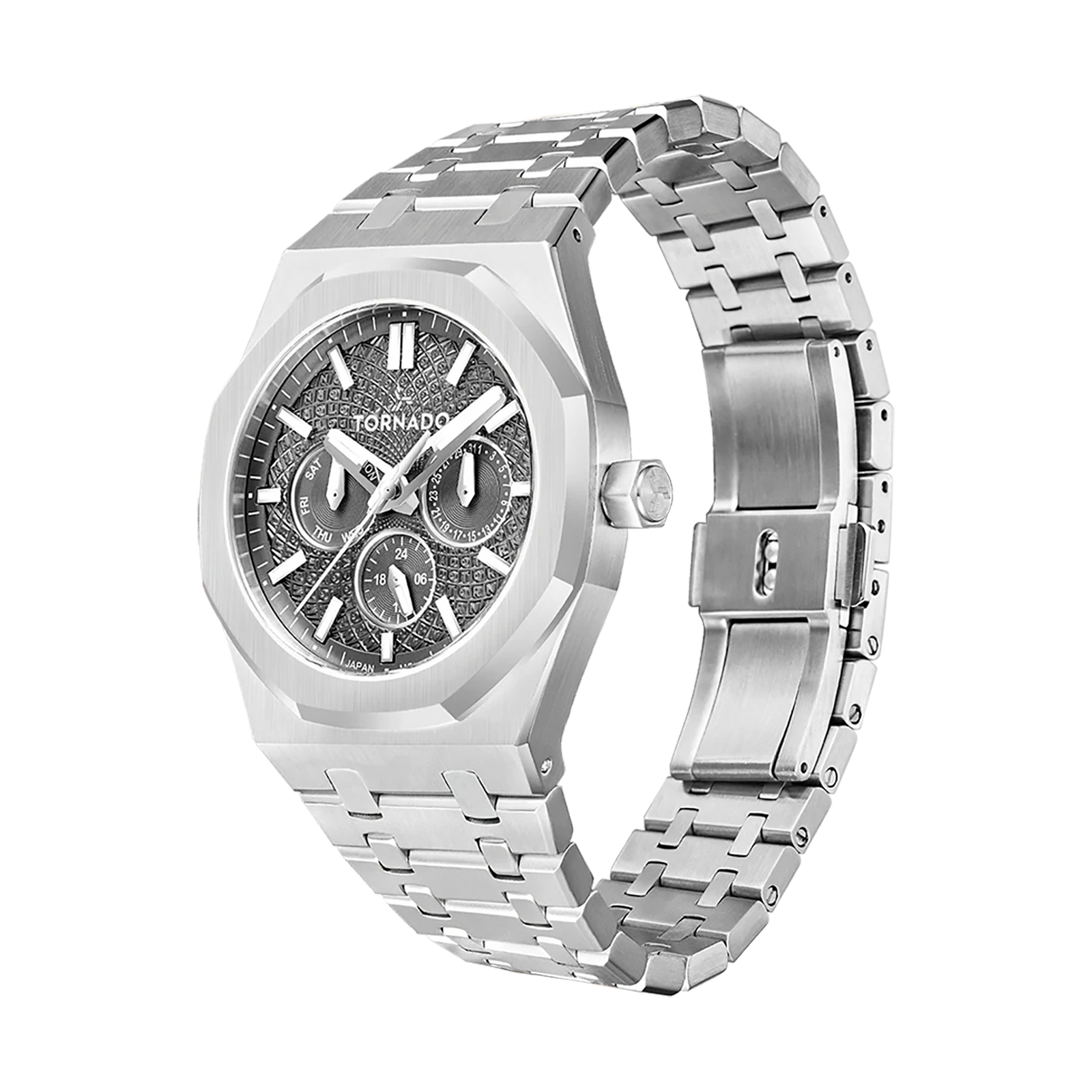 Buy Aurora Nova Multi Function Watch Grey - T23104-SBSX, Shop Branded ...